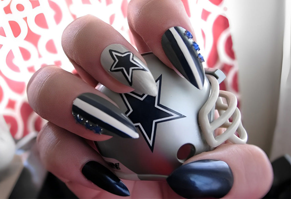 How to Do Dallas Cowboys Nails for True Fans – ND Nails Supply