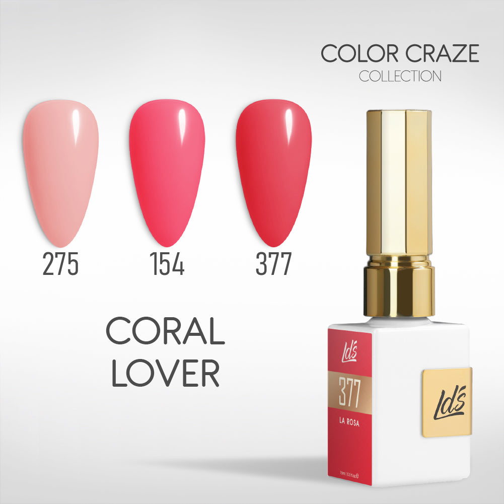 LDS Color Craze Gel Set - Coral Lover - 275, 154, 377 - ND Nail Supply ...