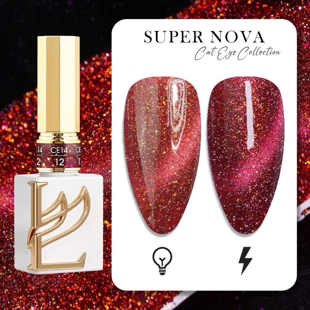 LAVIS 9D Cat Eyes CE14 - 12 (Ver1) - Gel Polish 0.5 oz - Super Nova Co ...