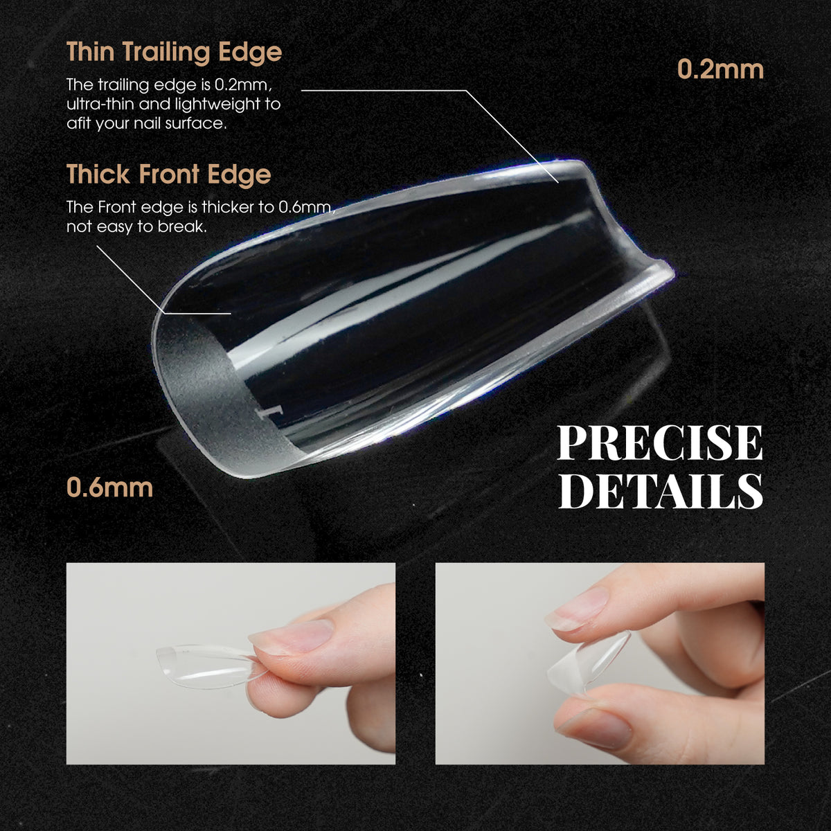 LAVIS - Soft Gel Tips - 4 Shapes Clear – ND Nails Supply