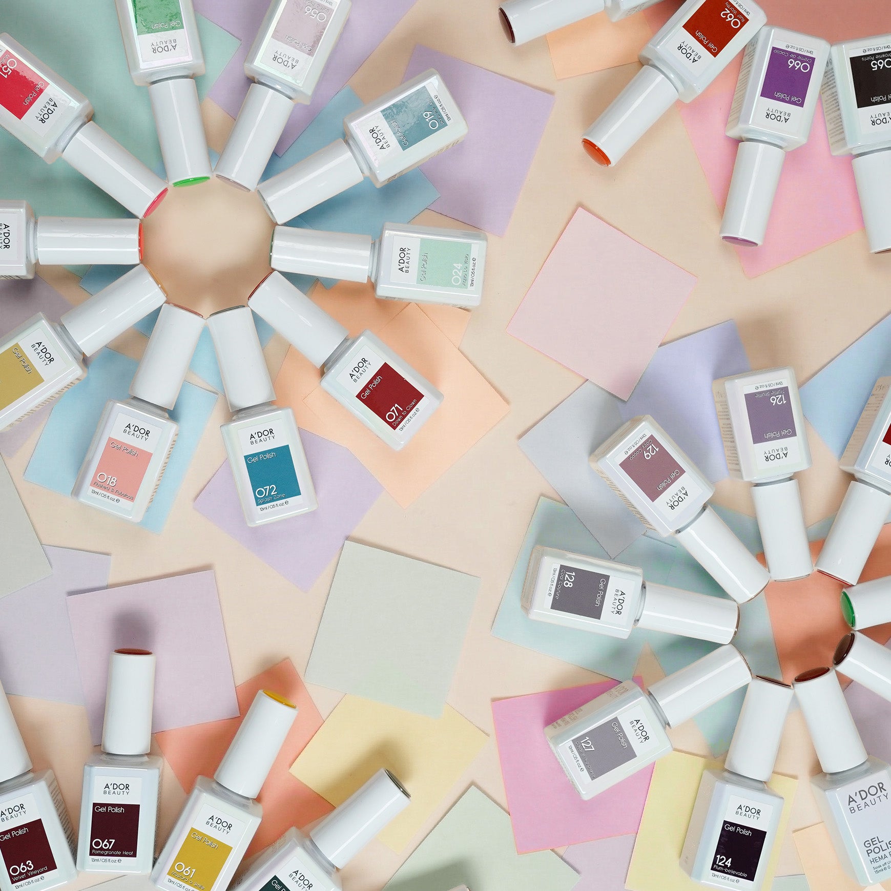 A'DOR HEMA-Free Gel Polish 144 Color Collection Set – ND Nails Supply
