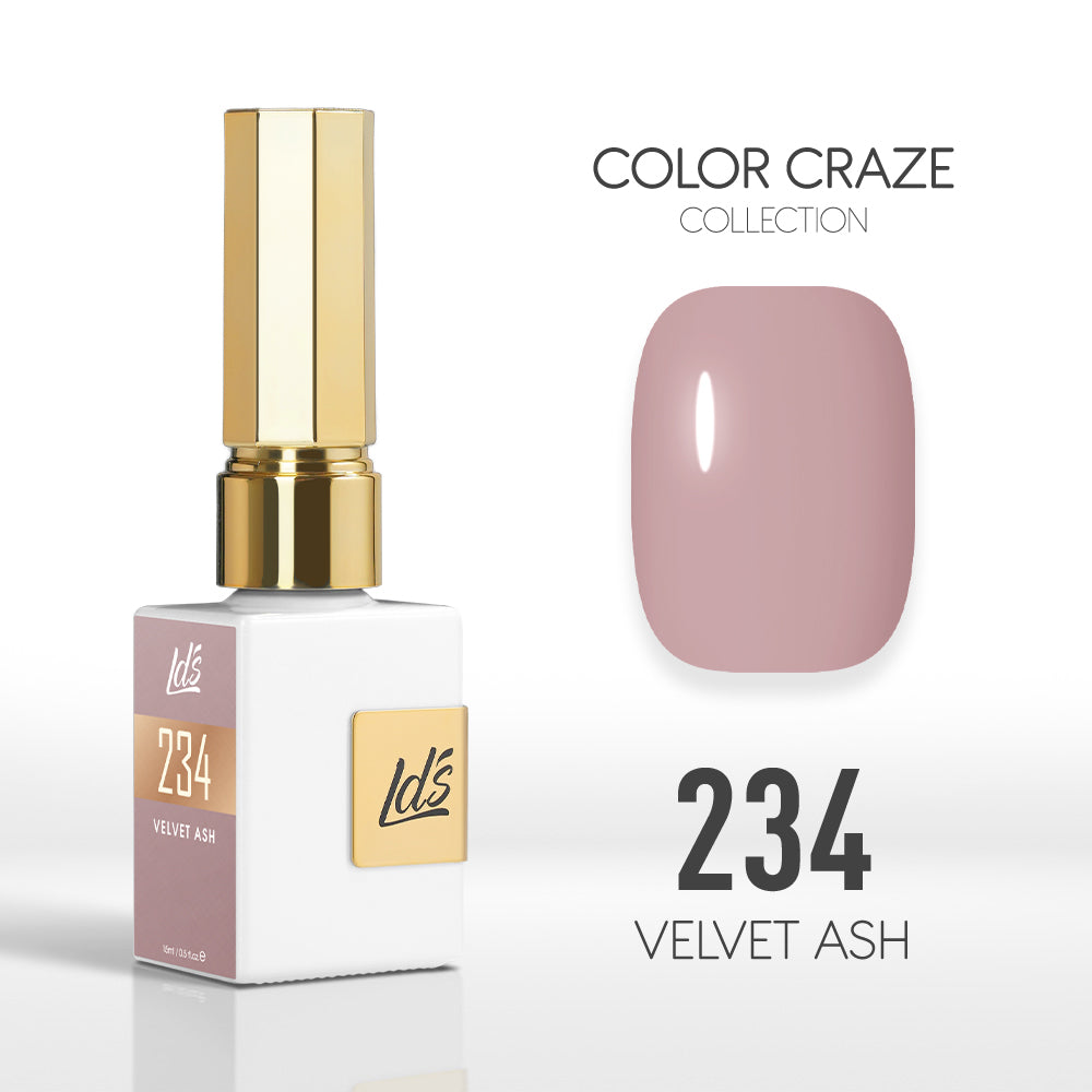 LDS Color Craze Gel Nail Polish - 234 Velvet Ash – ND Nails Supply