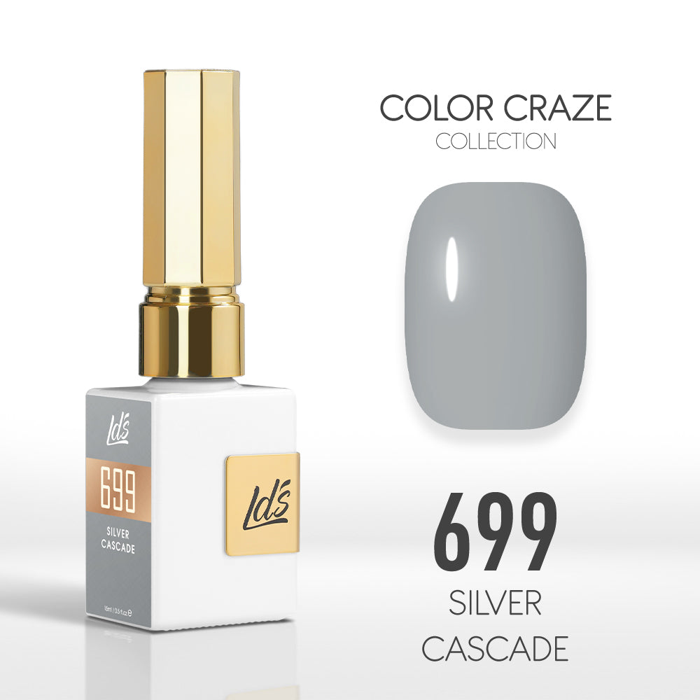 LDS Color Craze Gel Nail Polish - 699 Silver Cascade – ND Nails Supply