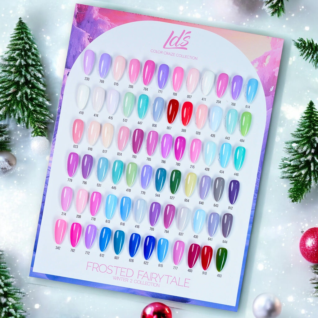 LDS Color Craze - Set 72 Colors - Gel Polish 0.5oz - Frosted Fairytale ...