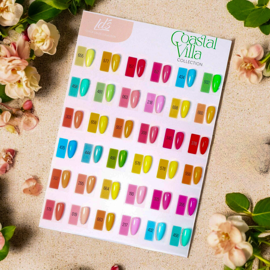 LDS Color Craze - Set 36 Colors - Gel Polish 0.5oz - Coastal Villa Col ...