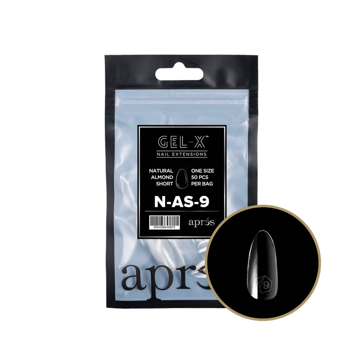 APRES - Gel-X Natural Almond Short #9 Refill Bag – ND Nails Supply