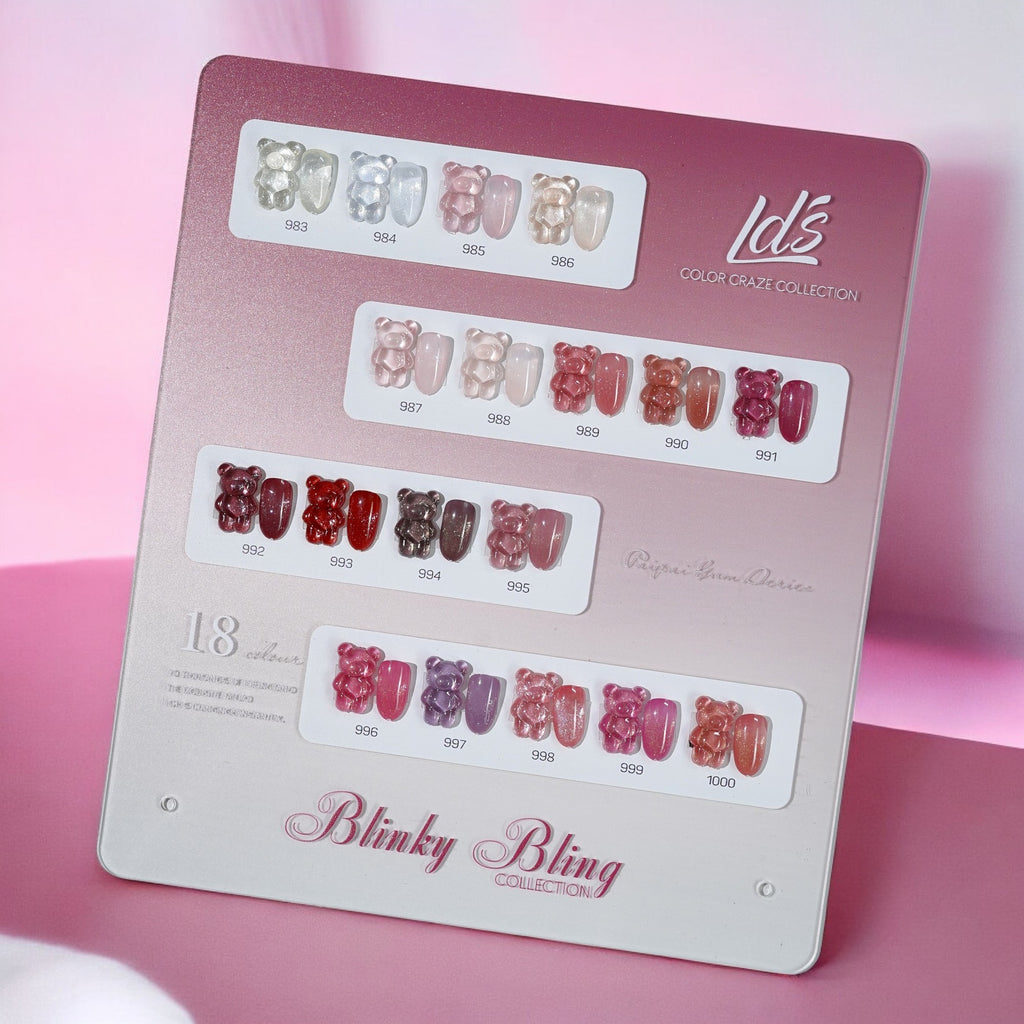 LDS Glitter Gel Polish Set - Blinky Bling 18 Colors – ND Nails Supply