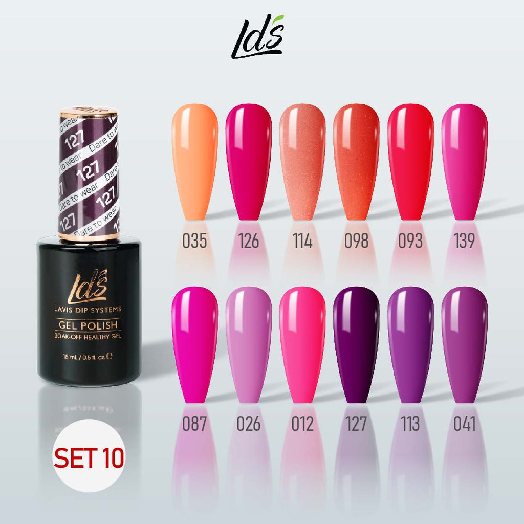 LDS Gel Color Set 10 (12 Colors) - Complete Nude & Everyday Salon Gel ...