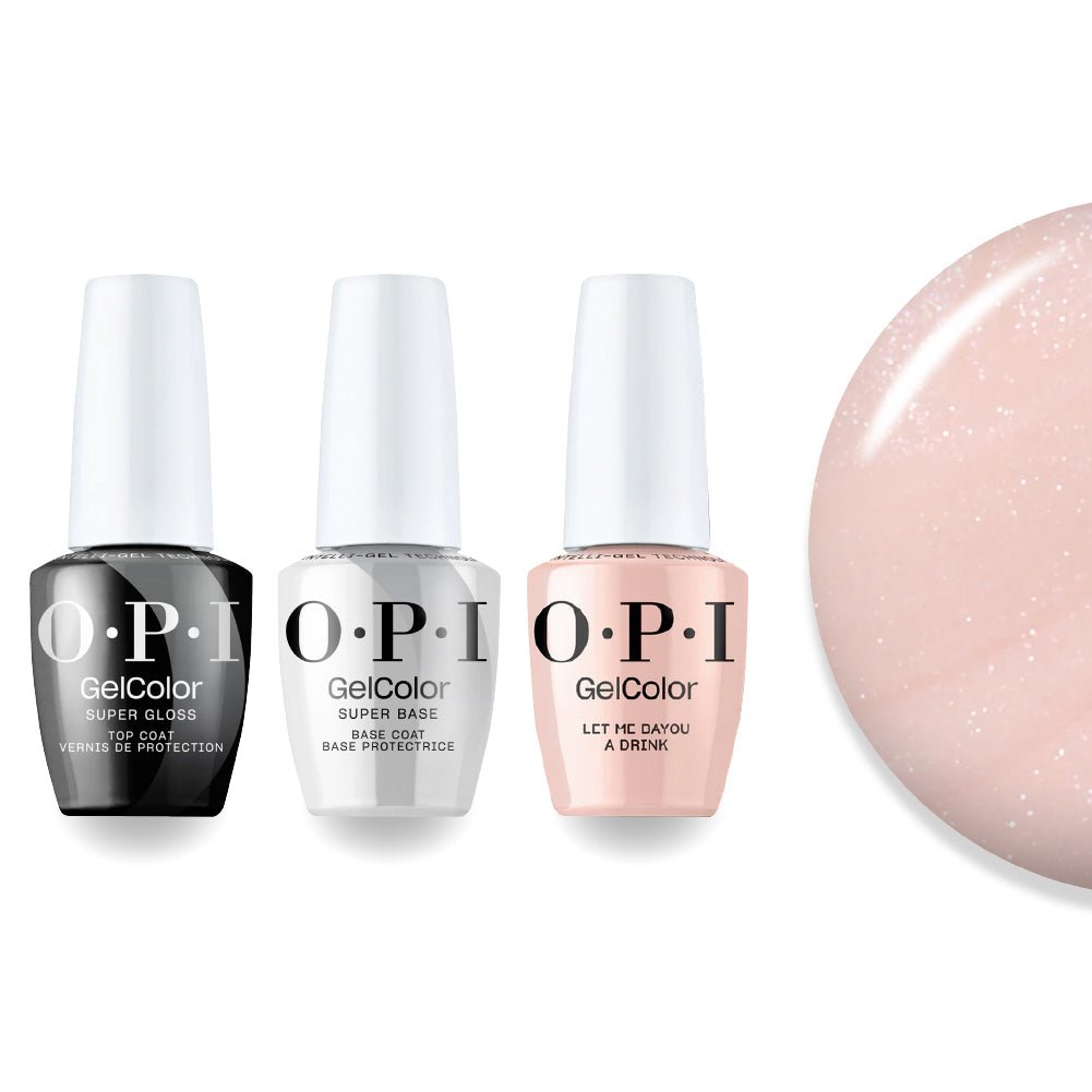 OPI Intelli-Gel Combo - Super Base Coat, Super Gloss Top Coat & N51 Le ...