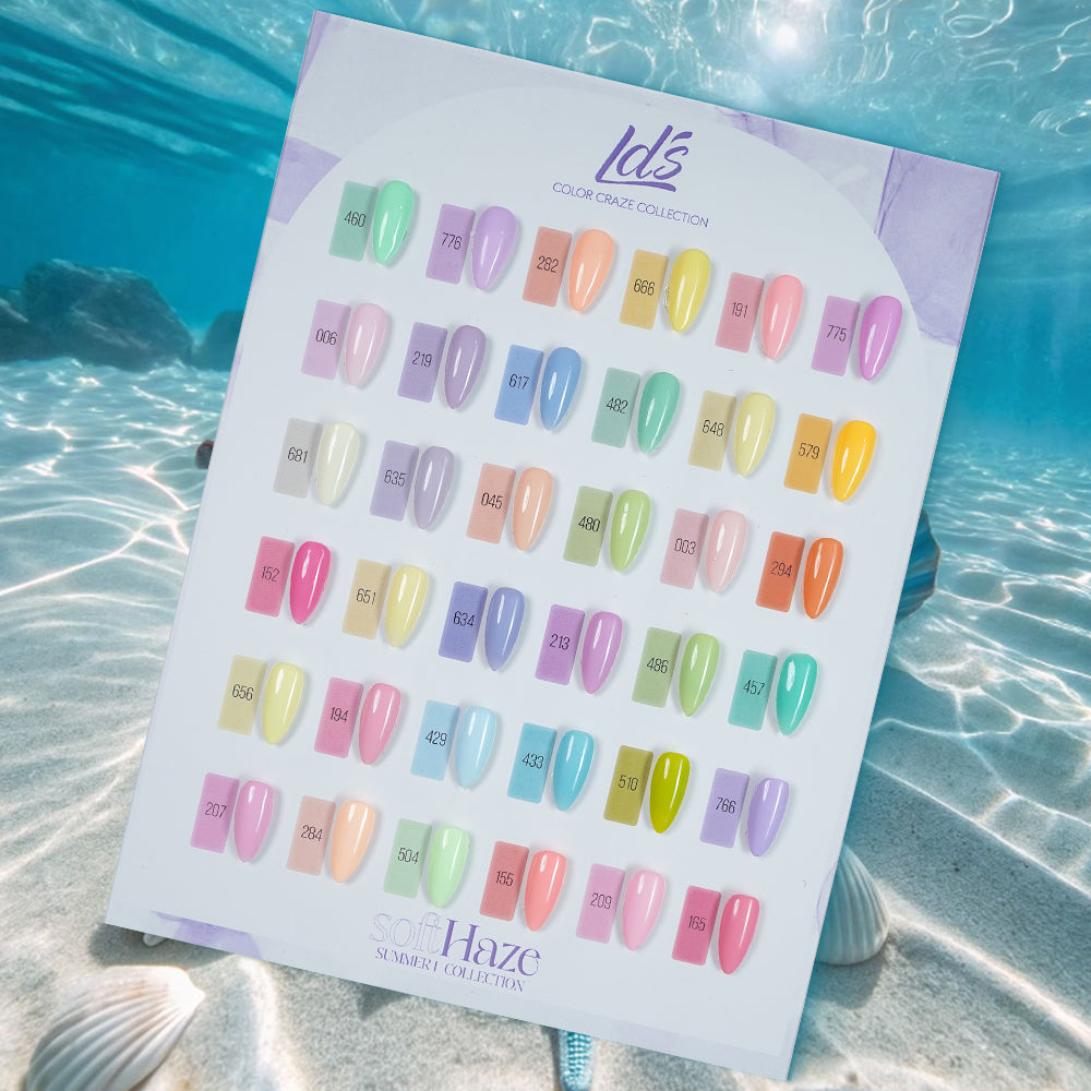 LDS Color Craze - Set 36 Colors - Gel Polish 0.5oz - Soft Haze Collect ...