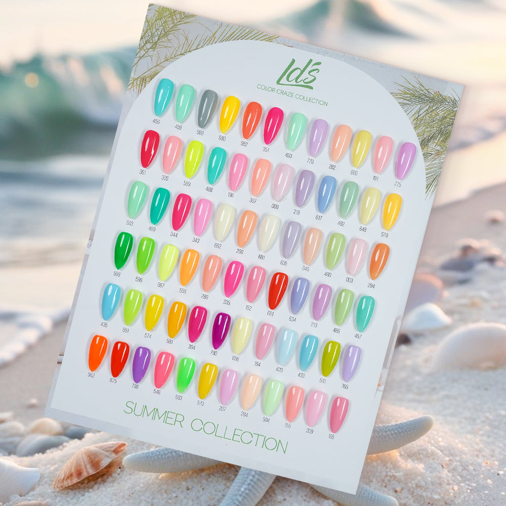 LDS Color Craze - Set 72 Colors - Gel Polish 0.5oz - Summer Collection ...