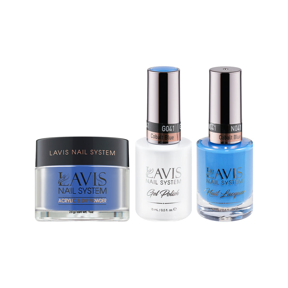 LAVIS 3 in 1 - 041 Cobalt Blue - Acrylic & Dip Powder (1oz), Gel & Lac ...