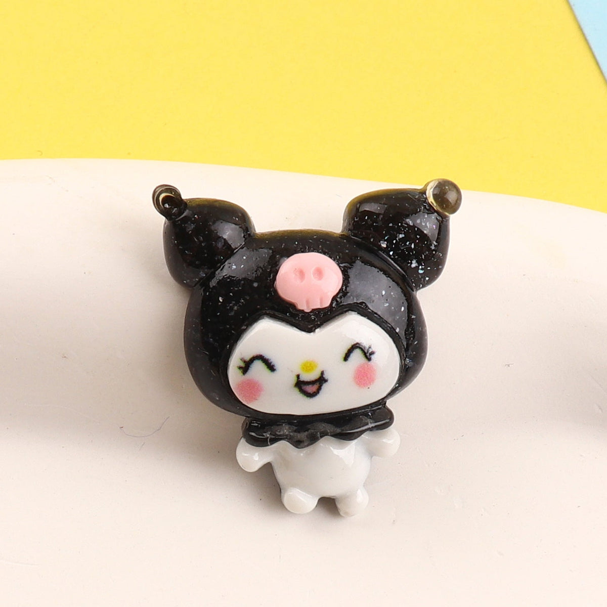 #352 2PCS Clay Happy Kuromi Nail Charm - Black | ND Nails Supply