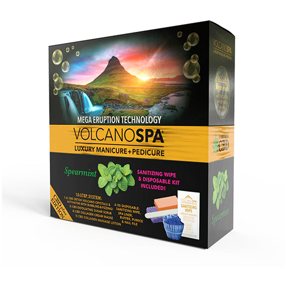Volcano Spa Spearmint Pedicure Kit - Pedicure Spa Kit (10 step) | ND ...